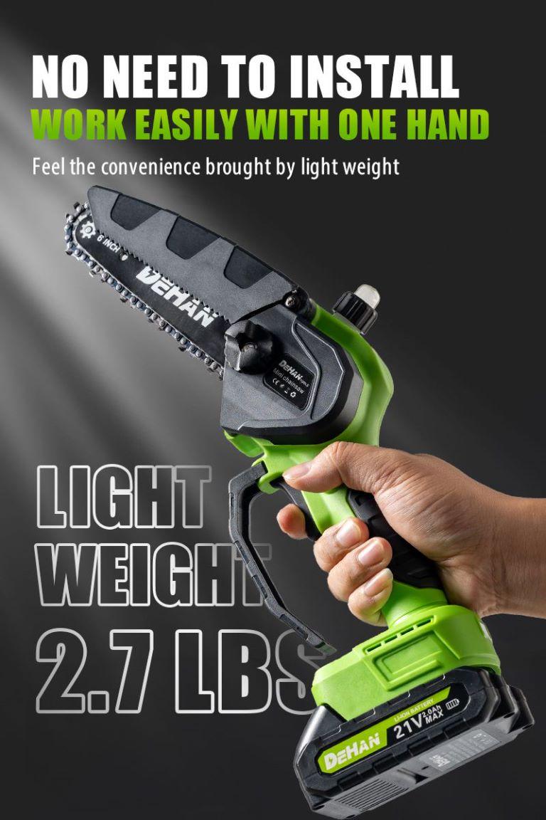 【6 Inch】Mini Chainsaw–Electric Battery Powered Chainsaw for Wood ...