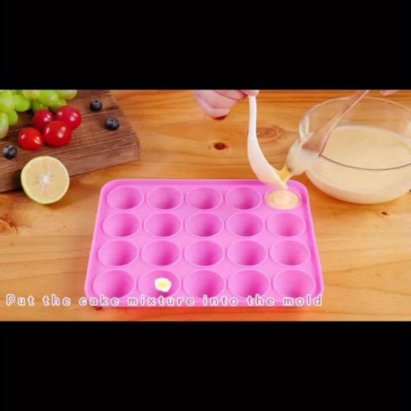 20-grid Silicone Lollipop Mold, 1 Count Non-stick Heat Resistant Cake ...