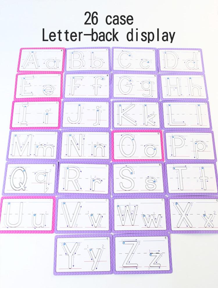 Montessori Stem Flash Cards for Early Education, Dual-Sided Letter Word ...