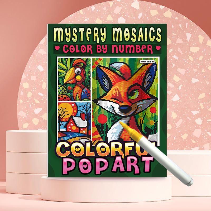 Mystical Mosaic Coloring Book for Adults, Digital Color by Number Art ...