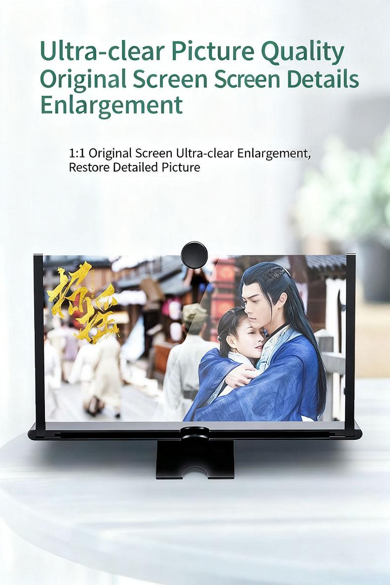 Multifunctional 12 Inch Phone Screen Magnifier, HD Screen Amplifier for ...