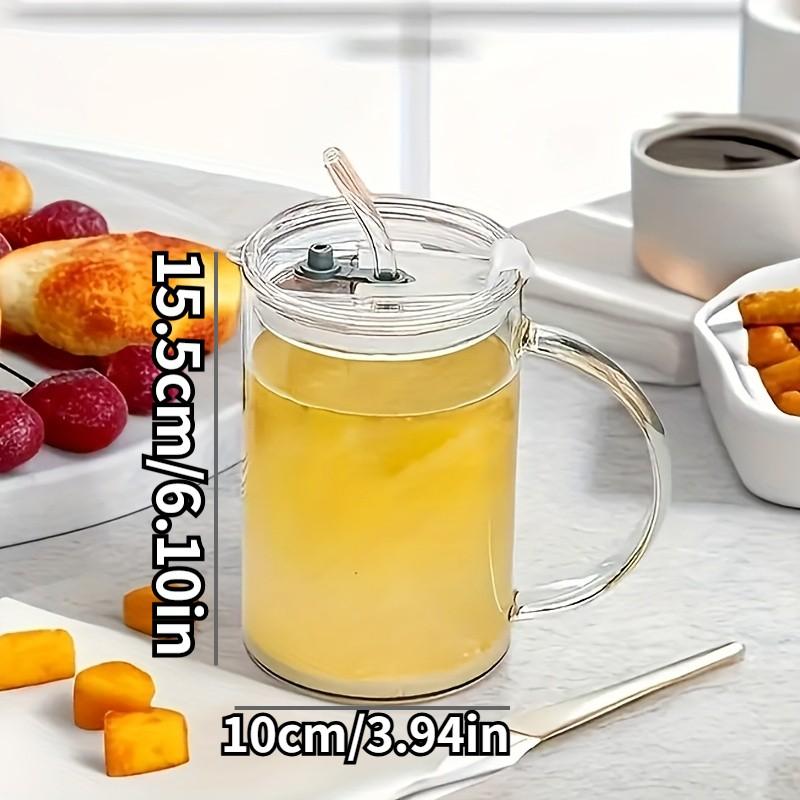 1000ML High Borosilicate Glass Cup, Stylish Handle Mug, Heat Resistant ...