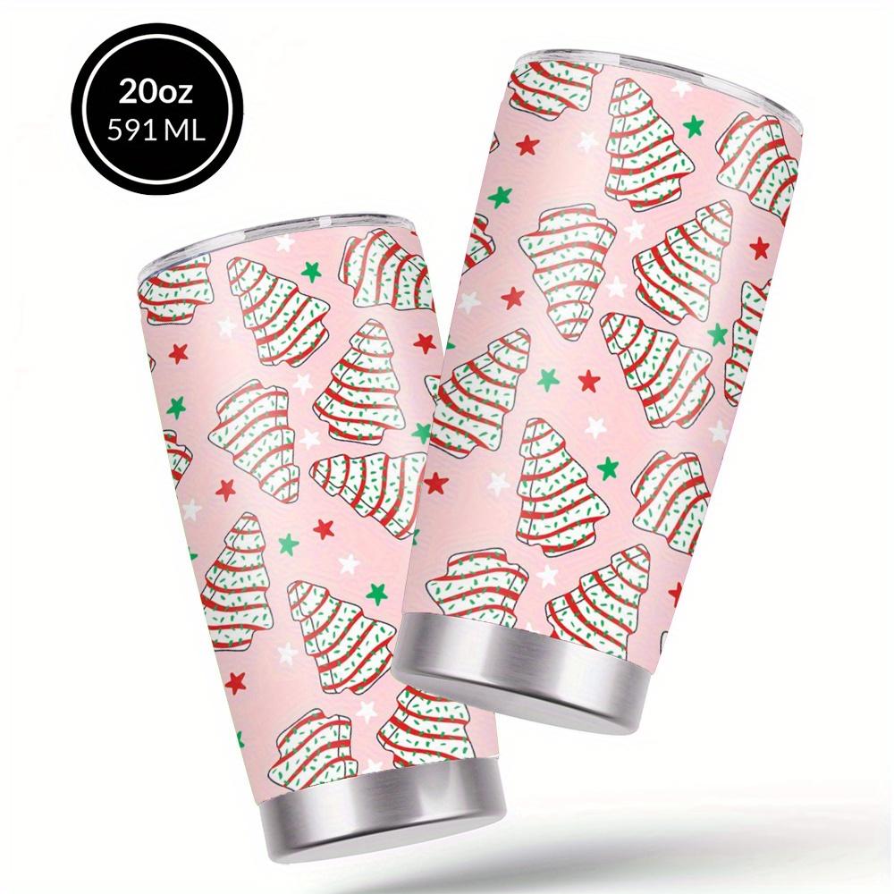 SAXUMOUT Christmas Tree Cookie Design Coffee Mug, Stainless Steel ...