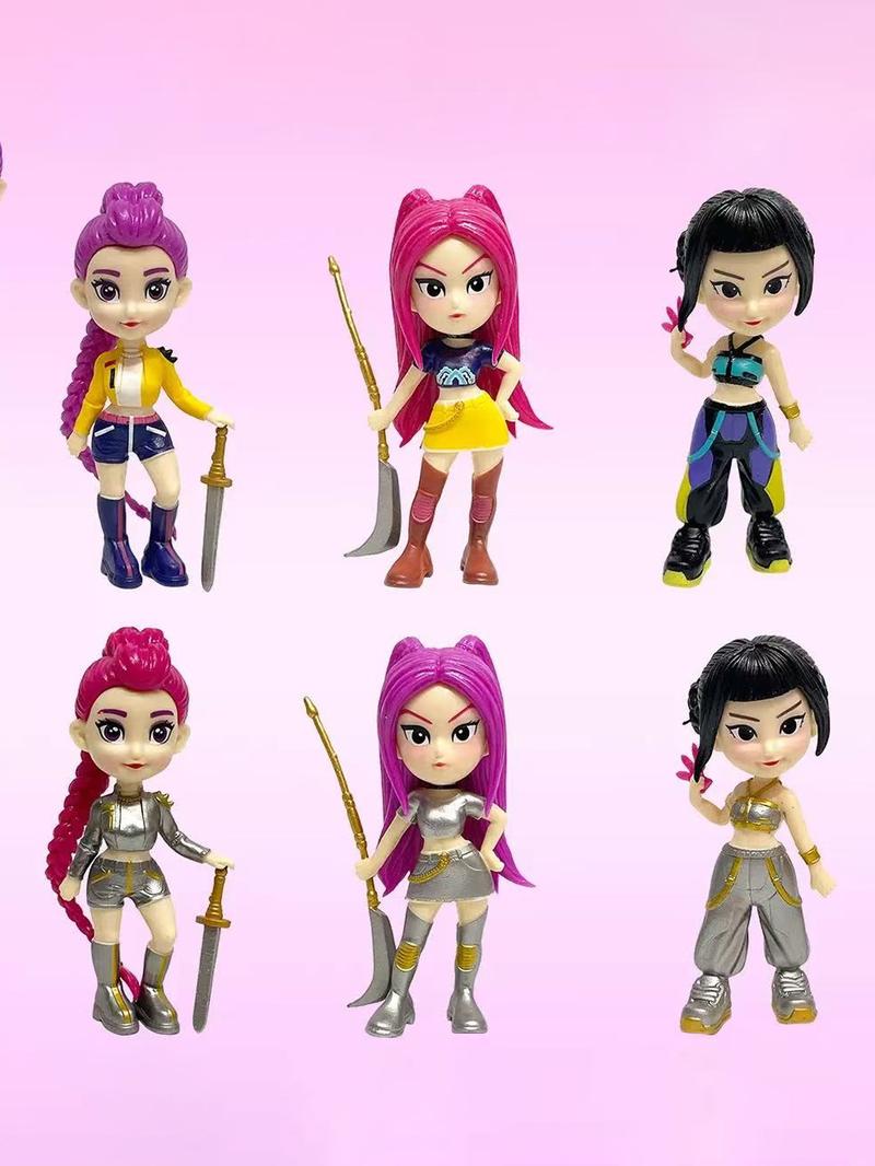 6-Piece K-Pop Hunter Girl Doll Set, Anime Model Toy Decoration, Home ...