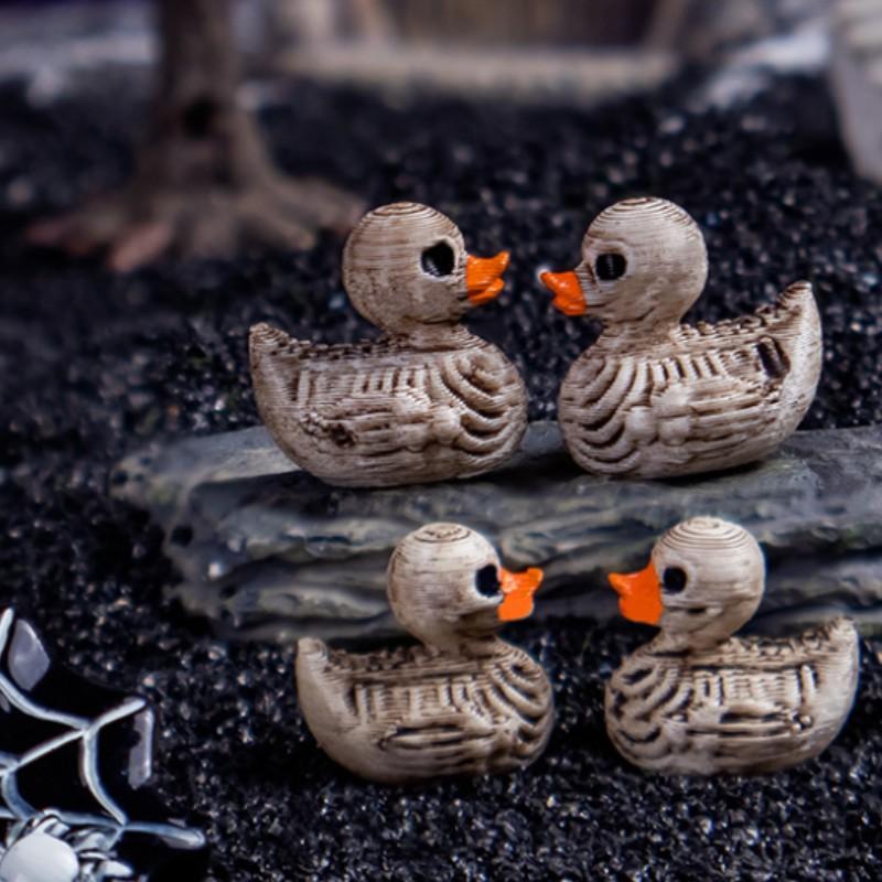 20-Pack Gothic Cute Skull Ducks - Resin Figurines for Halloween, Gothic ...