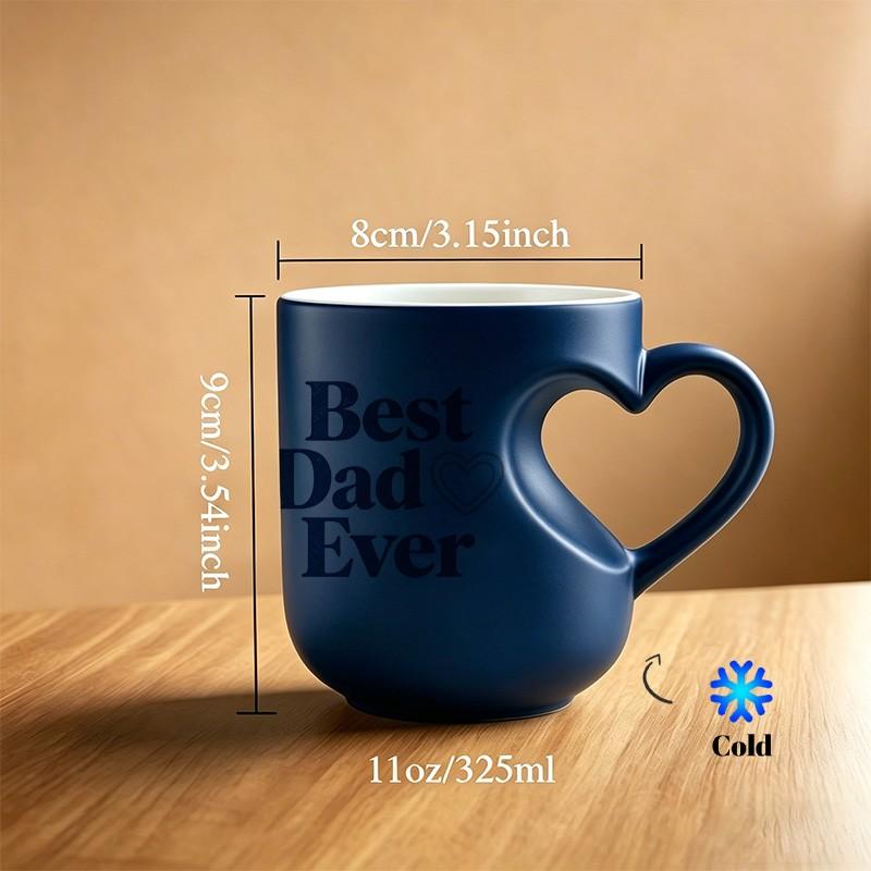 1pc Father's Day Gift, The Best Dad Text Design Color Changing Coffee ...