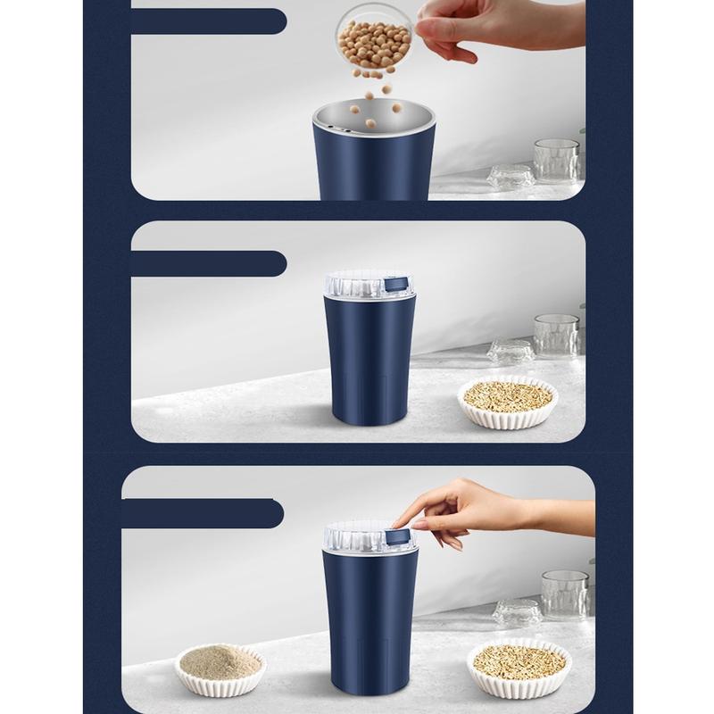 Electric Coffee Bean Grinder, Food Processor, Food Mixer, 300W Powerful ...