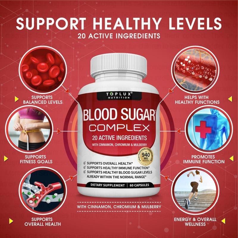 Blood Sugar Complex 20Vitamins& mineralssupport overall health ...