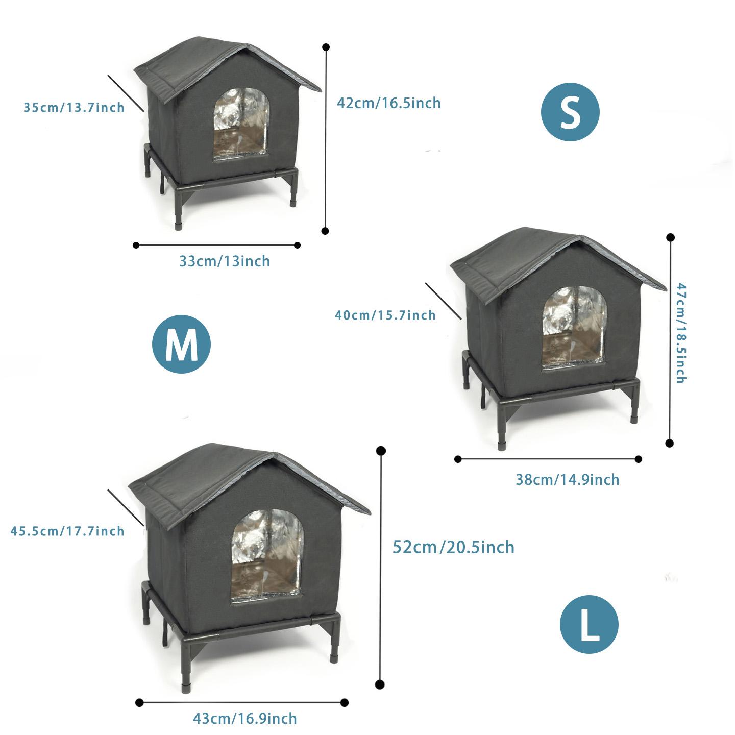 Outdoor Winter Cat Kennel and House, Waterproof and Weather-Resistant ...