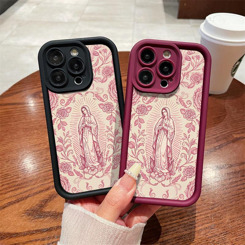 Virgin Mary Pattern Phone Case,TPU Soft Silicone,Fully Protected and ...