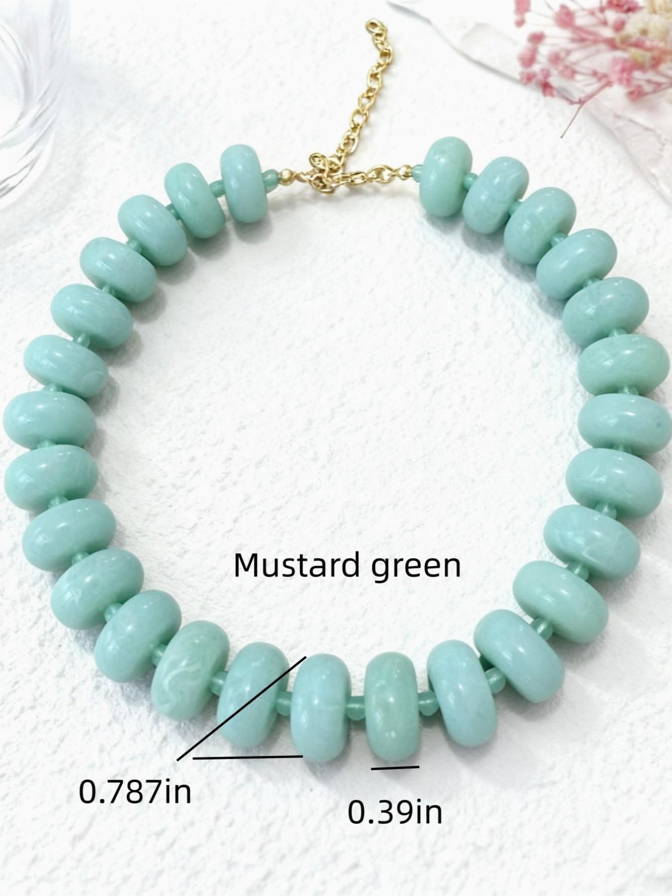 Bohemian Style Geometric Beaded Necklace, Choker Chain for Women ...
