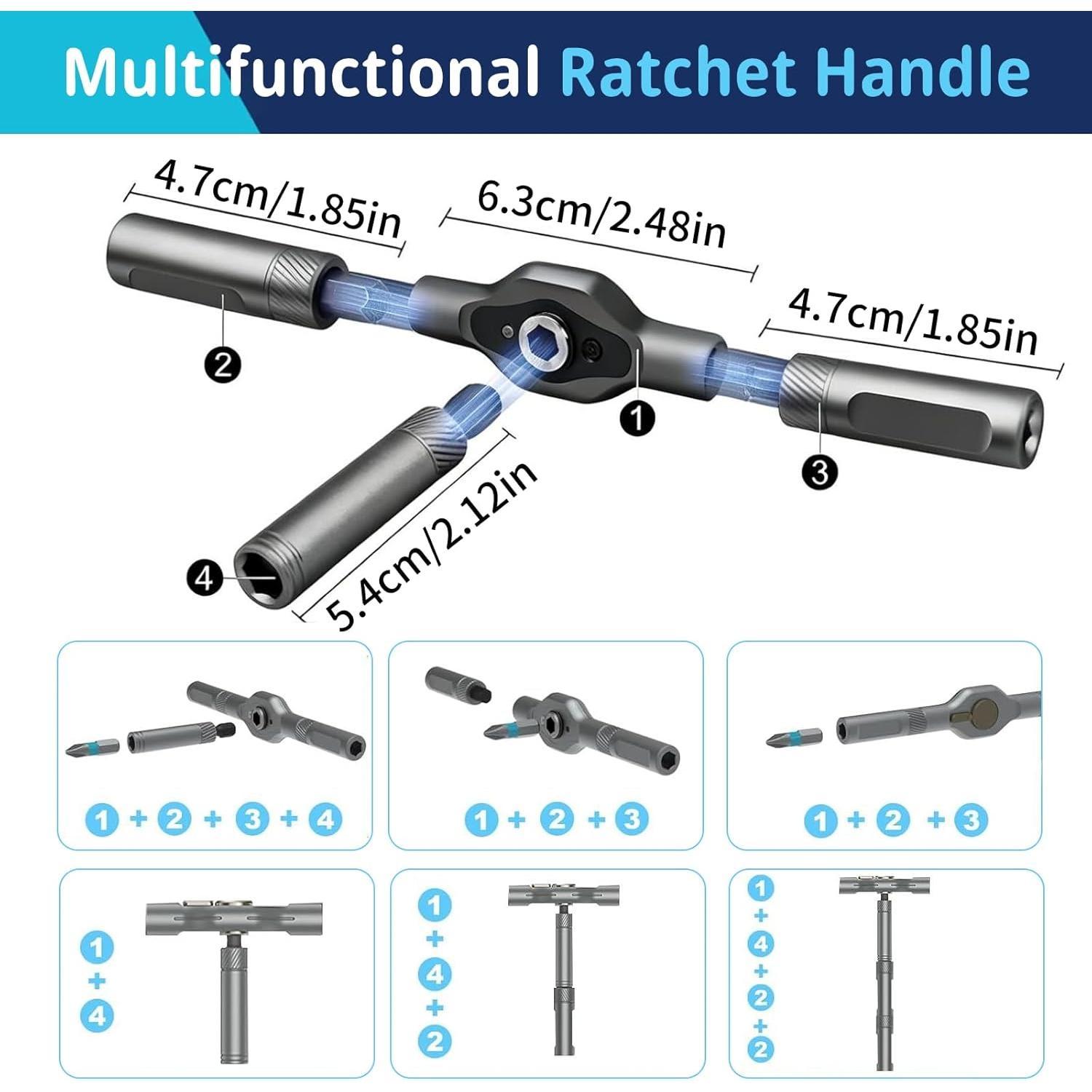 24 in 1 Set,DIY Ratchet Mini Removable Self-Assembly Precision Tool Kit ...