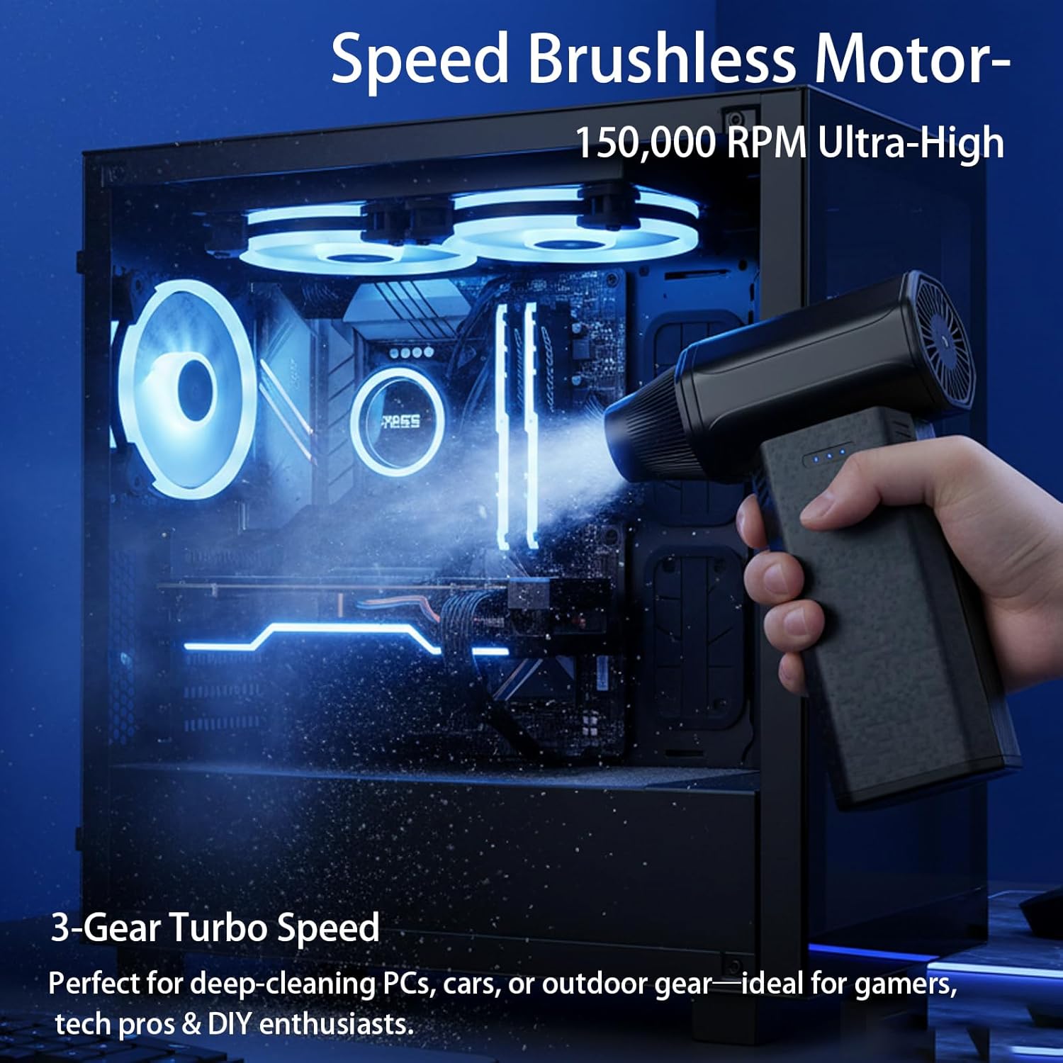 Duster-150000RPM Super Power Electric Duster, 3-Gear Turbo Fan ...