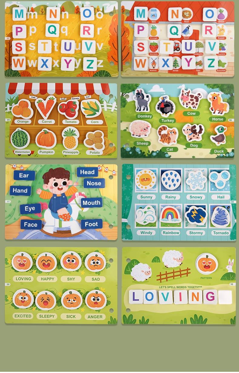 alphabet busy book, 1 counts educational sensory busy book, learning ...