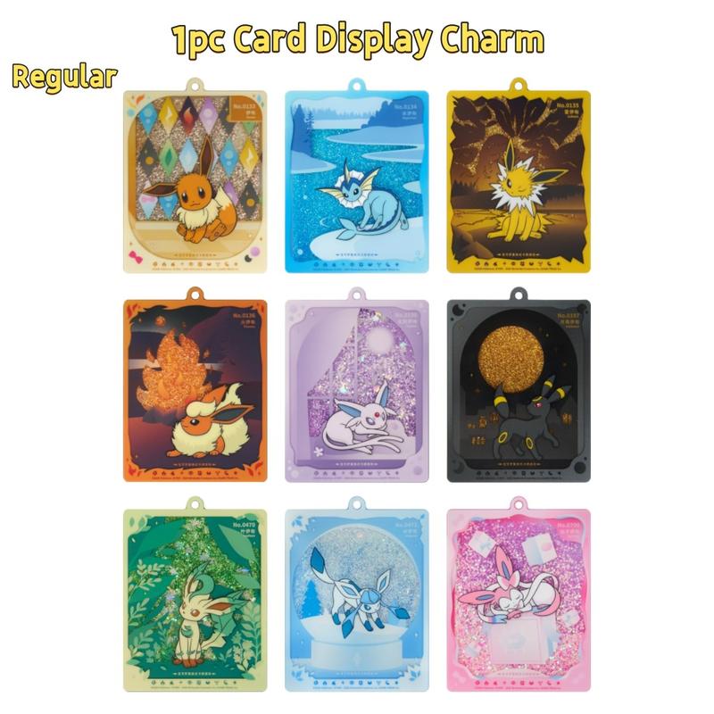 Pokémon TCG Chinese CSV9.5C Eeveelutions Glitter Keychain Card Display ...