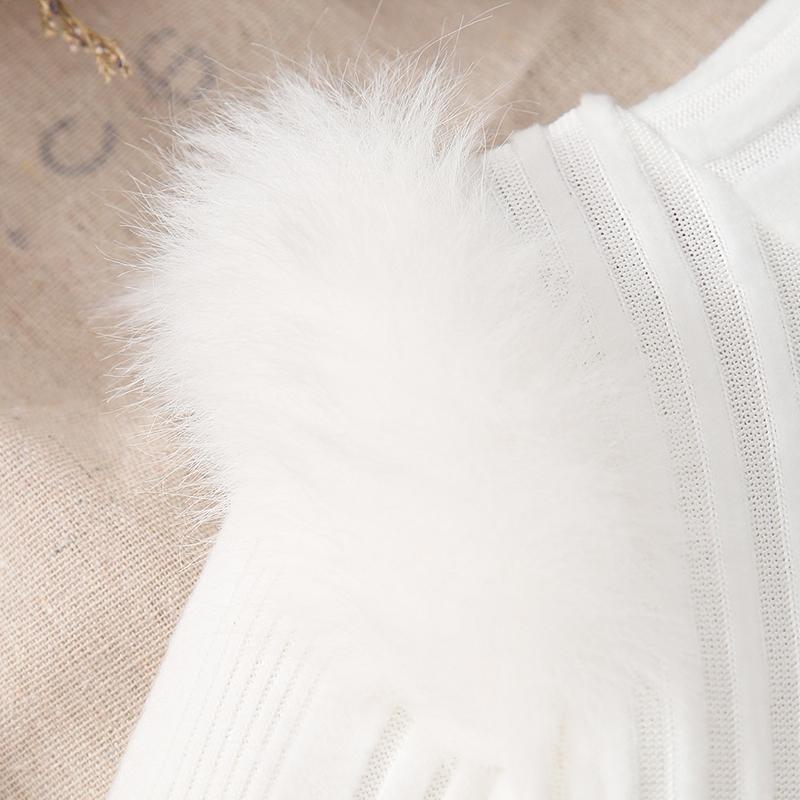 Baby Girl Wool Striped Shirt with Flying Sleeves & 3D Bow Strap Set for ...