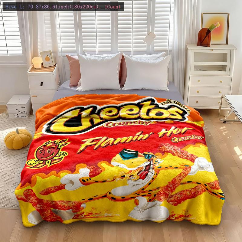 Cheetos Flamin' Hot Themed Flannel Blanket, Featuring Chester Cheetah ...