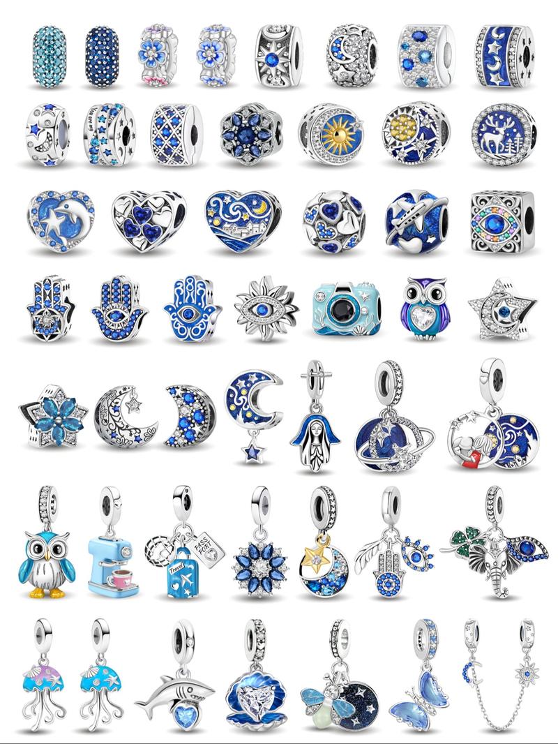 1PC New Original Blue Color Series Plant Flower Animal Dolphin Owl ...