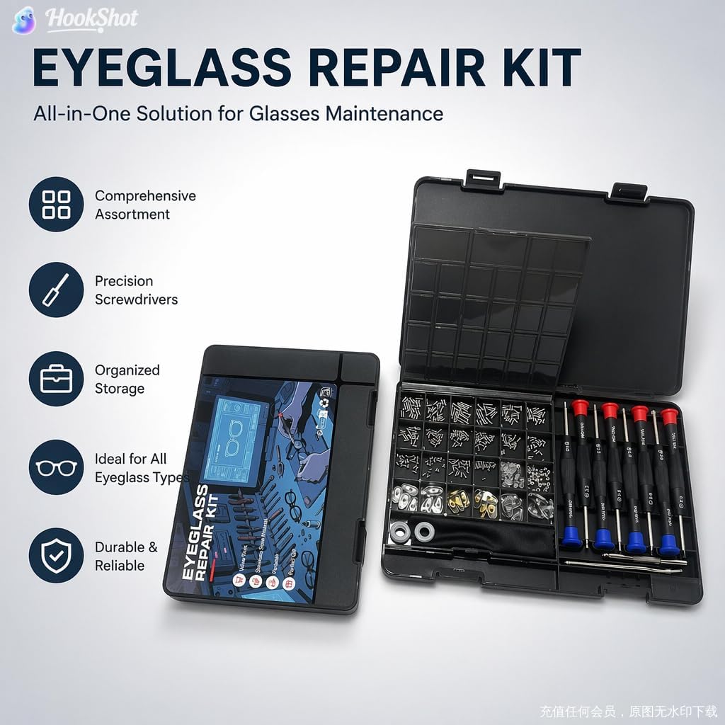37 count Glasses Repair Kit for Eyeglasses Sunglasses, Small Screws ...