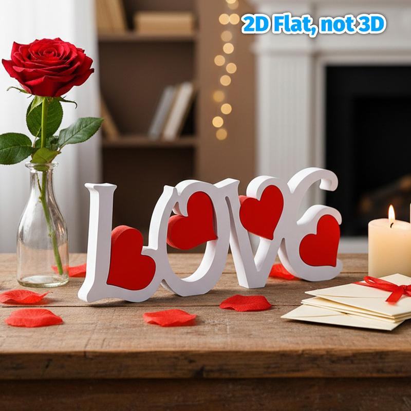 Modern Valentine's Day Decorative Piece, Foam Love Letter Heart Plaque ...