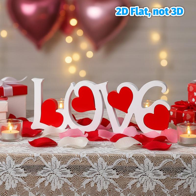 Modern Valentine's Day Decorative Piece, Foam Love Letter Heart Plaque ...