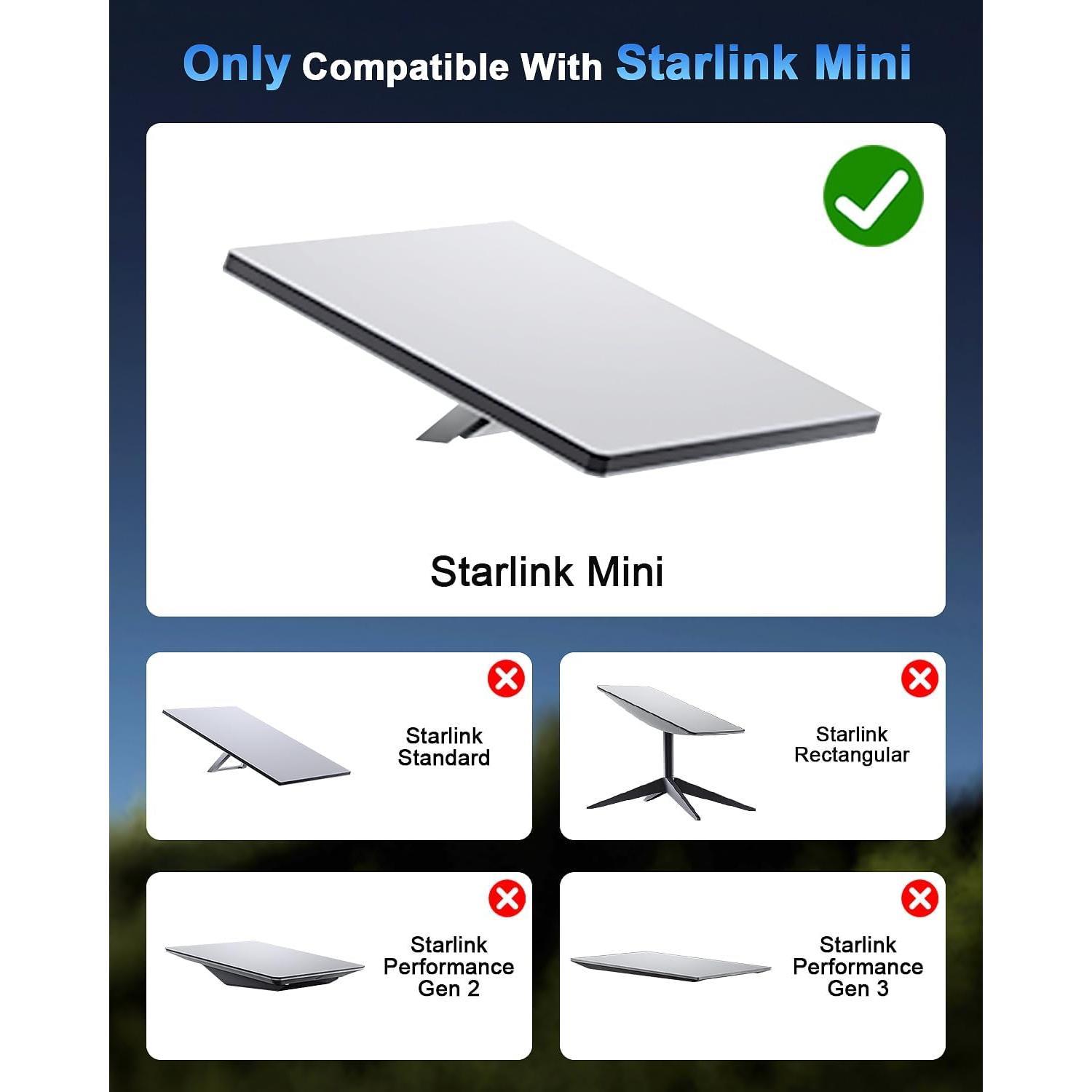 Starlink Mini Mount, Quick Release Flat Roof Mounting Kit, 2-Inch Low ...