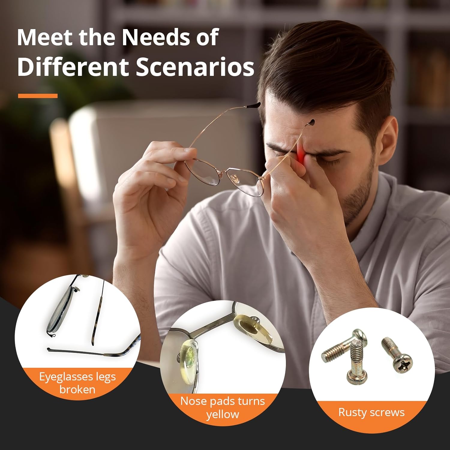 Eyeglass Repair Kit, Sunglasses/Glasses Repairing Tool including Small ...