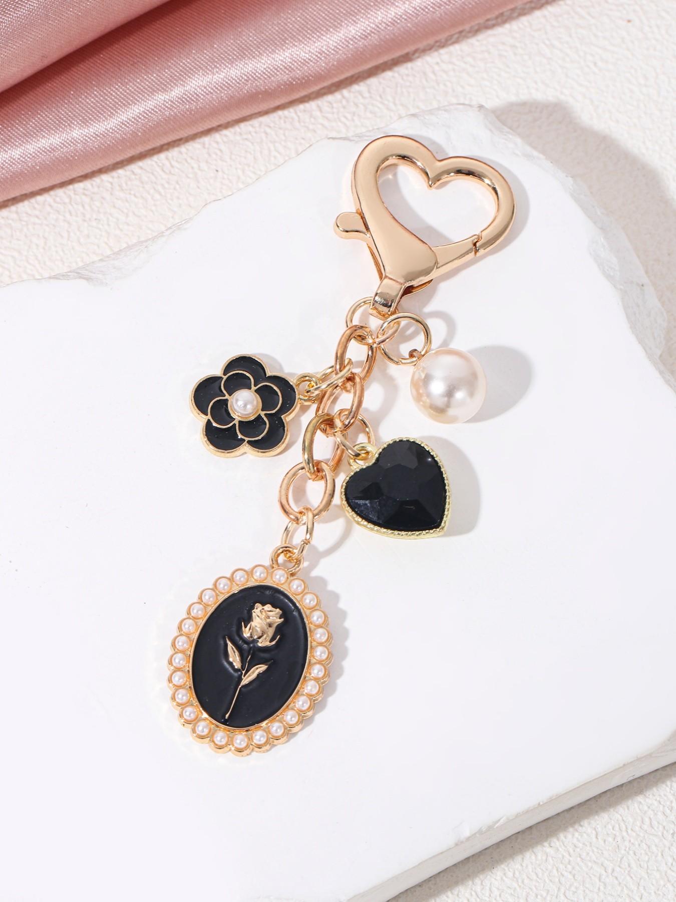 Heart Rose Butterfly Keychain, Bag Charm Keychain, Fashion Keychain ...