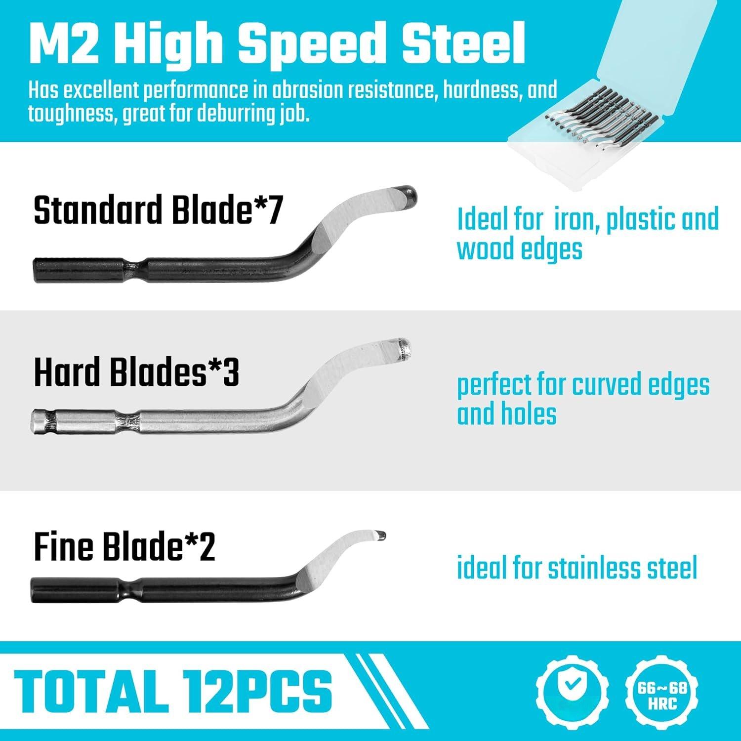 Deburring Tool with 12- M2 High Speed Steel , 360 ? Rotation, Ideal for ...