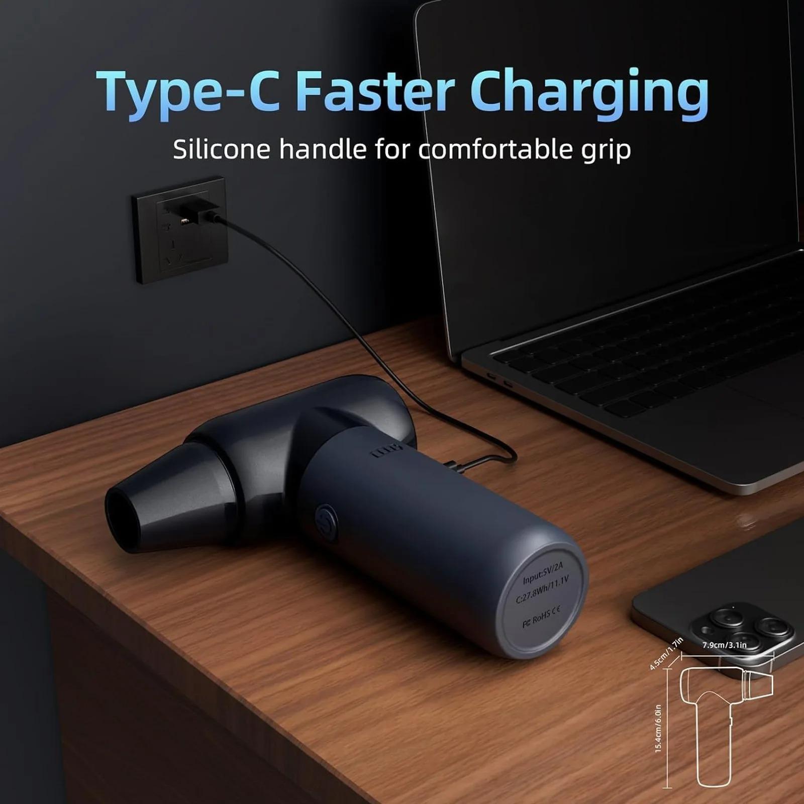 Wireless High-speed Turbo Fan, Three-speed Speed Adjustment 180000RPM ...