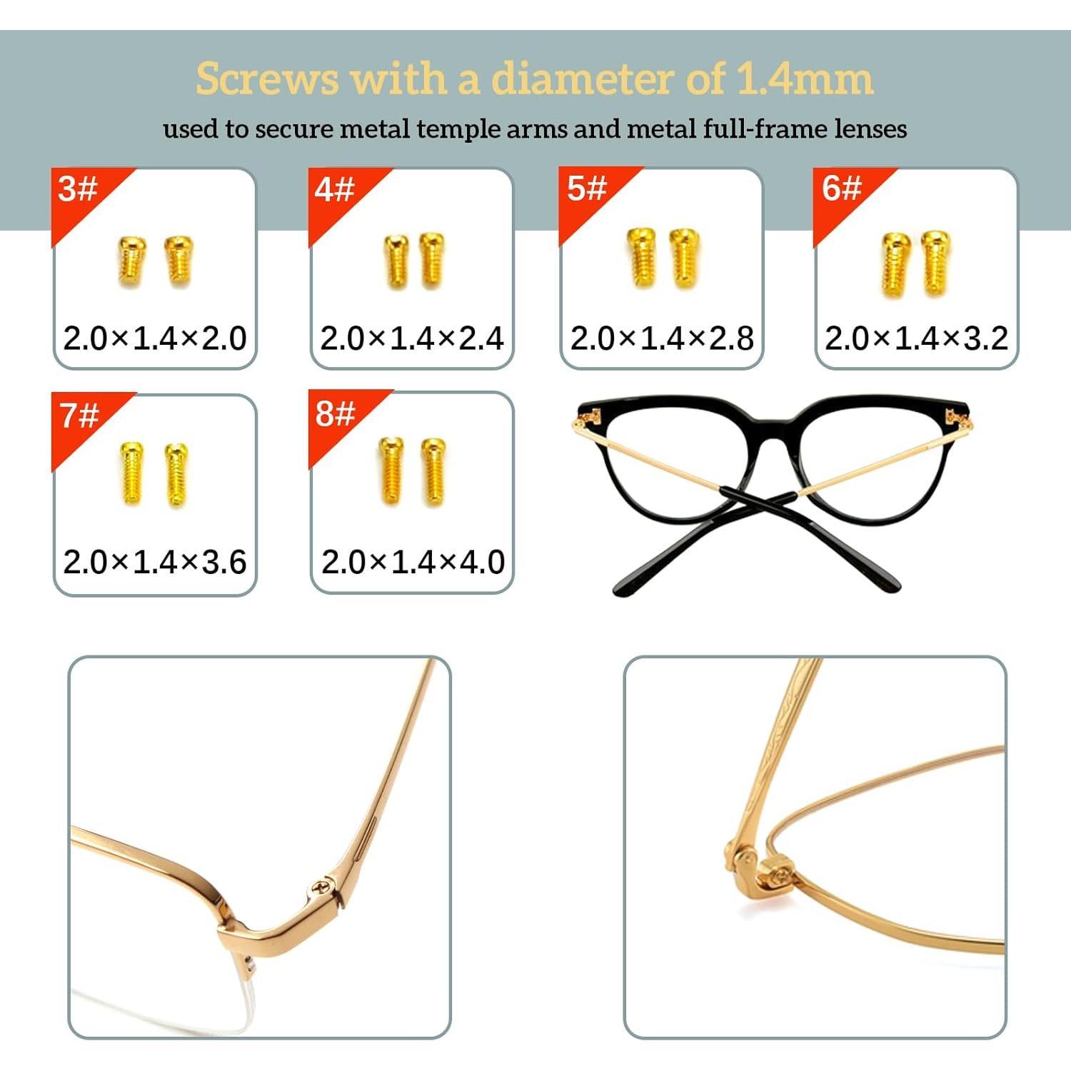 Eyeglass Repair Kit - Glasses Repair Kit with Screws (), Eyeglass Nose ...