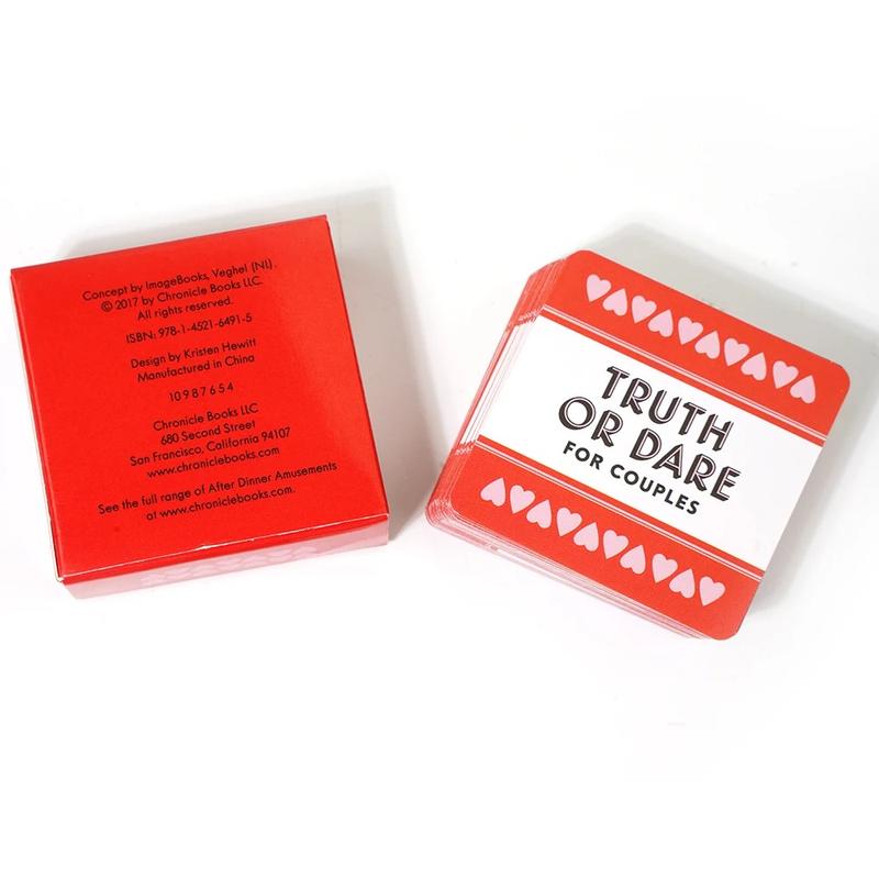 Couple Truth or Dare Mini Card Game, 50 Ambiguous Questions & Topics ...