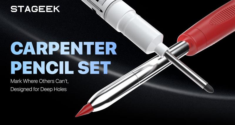 STAGEEK 22 Pack Carpenter Pencil Set with Sharpener, Mechanical ...