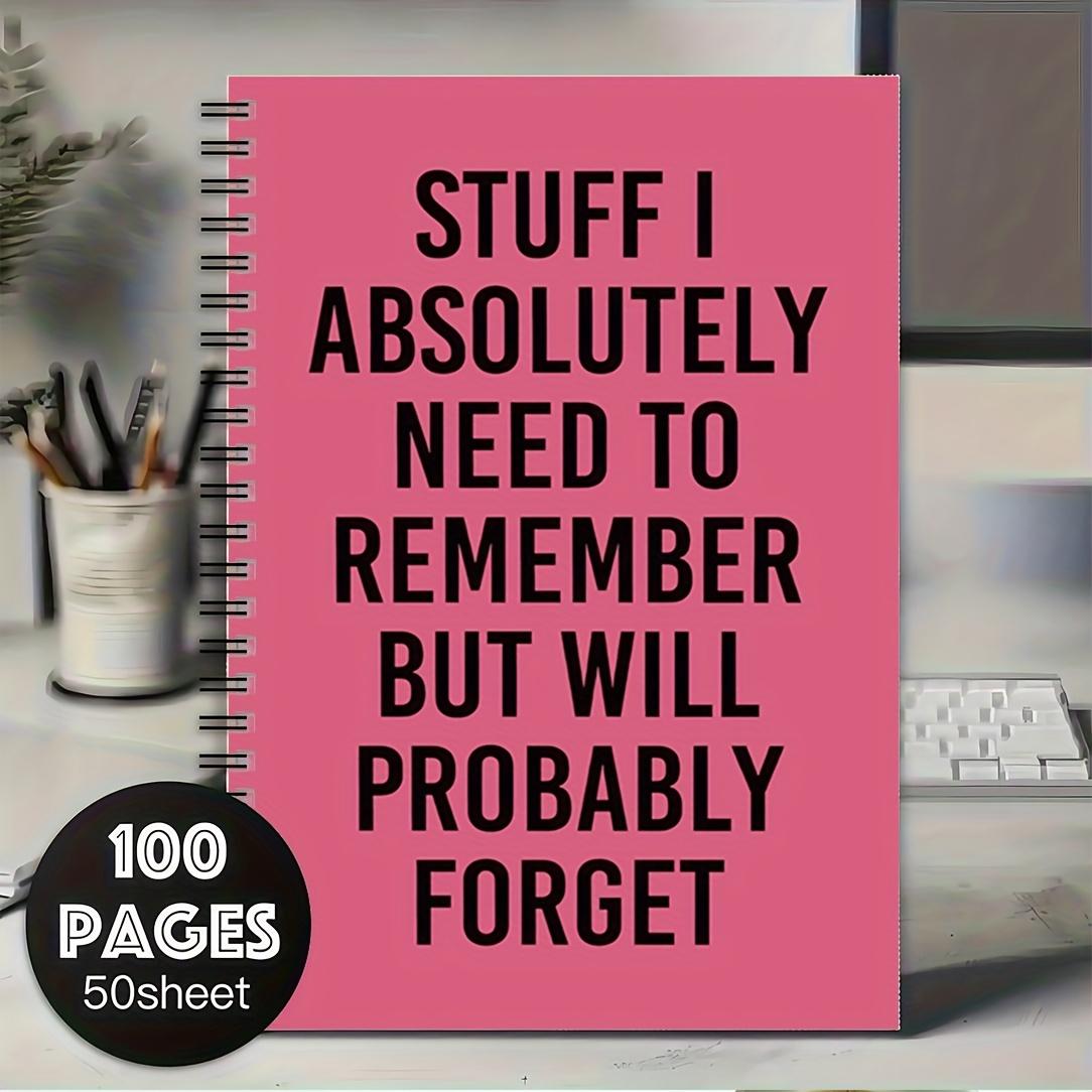 Funny Spiral Bound Notebook, Funny Notebooks - "Things I Need to ...