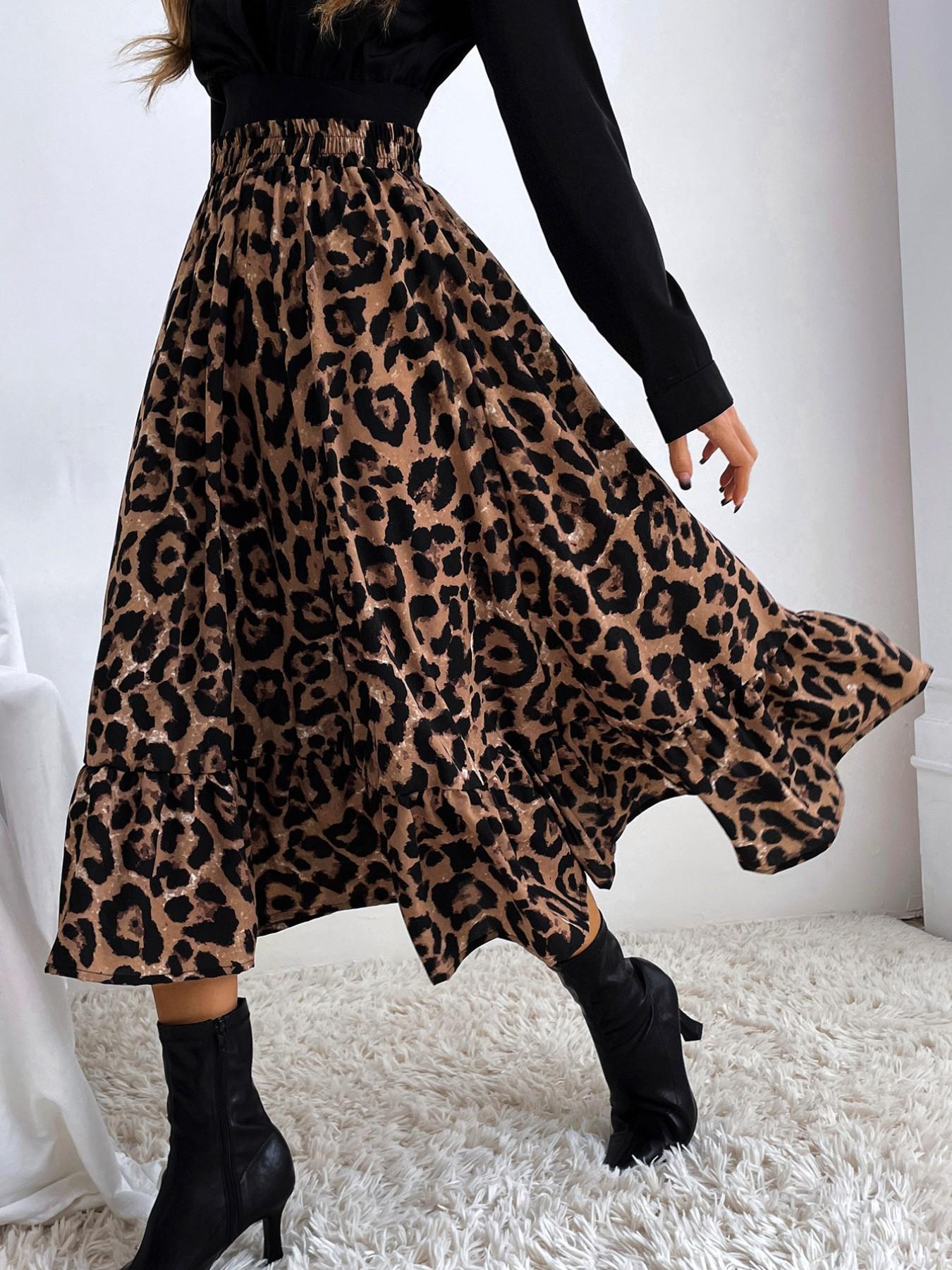 Women's Summer Boho Floral Print High Waist Loose Fit A-Line Skirt ...