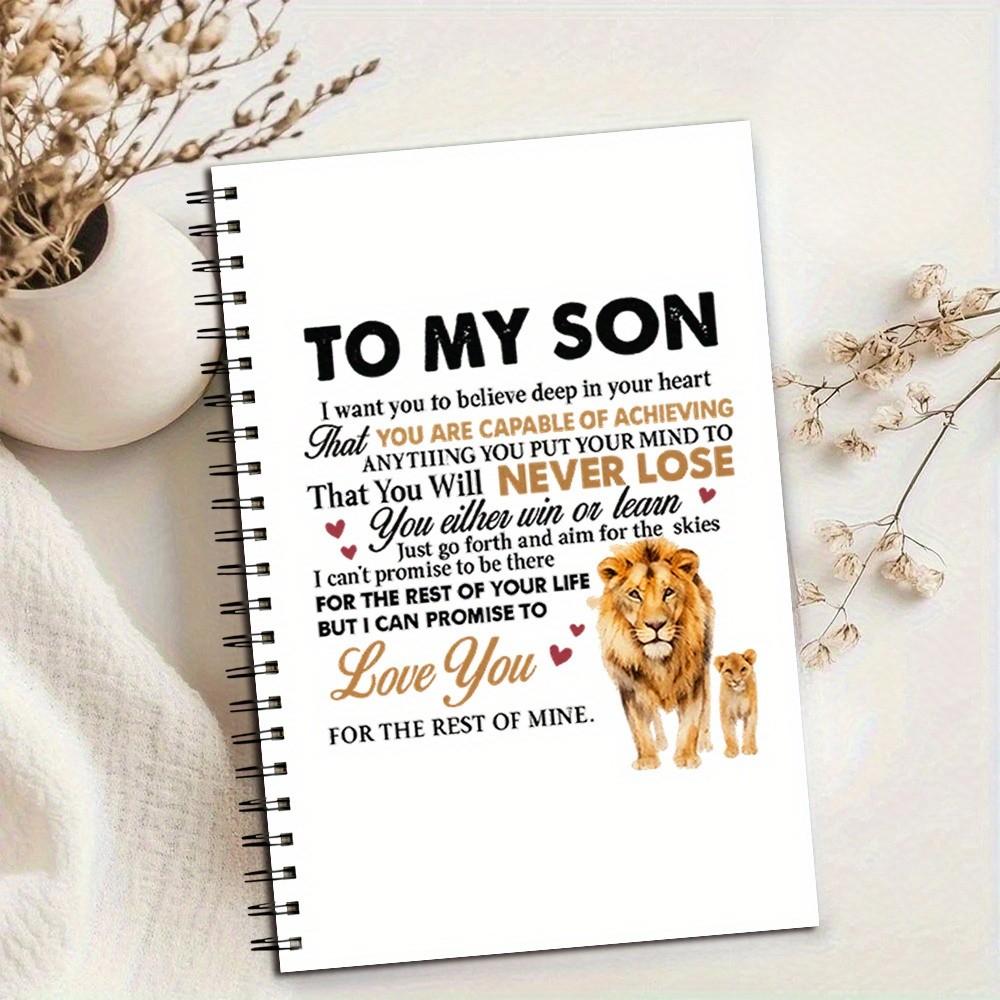 Gift for Son From Dad and Mom, College Ruled Spiral Coil Notebook ...