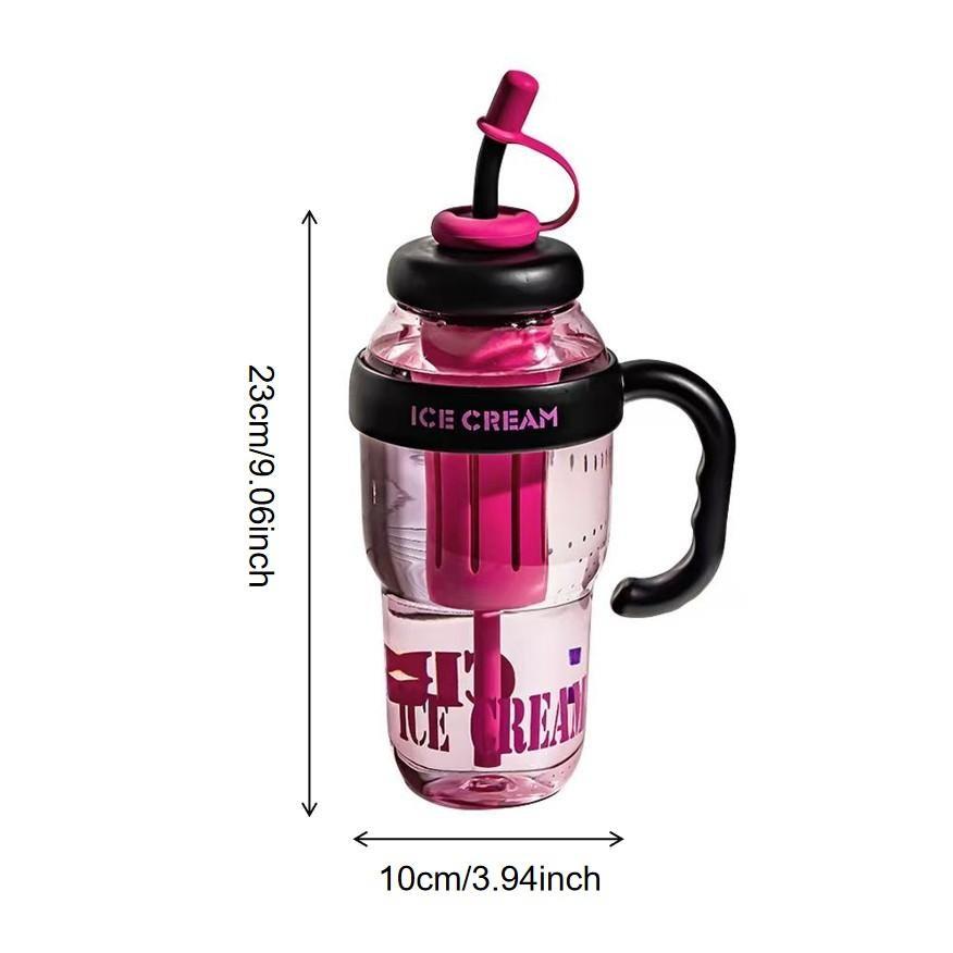 Large Capacity Water Bottle, Summer High-Value Straw Cup, Portable ...