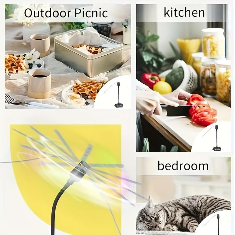 Fly Fans for Tables, Fly Repellent Fans Outdoor & Indoor, Portable ...