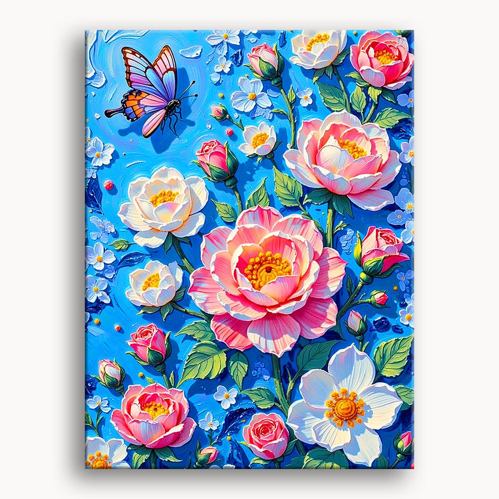 Floral Harmony in Flight DIY Paint By Numbers Kit-Framed & Unframed ...