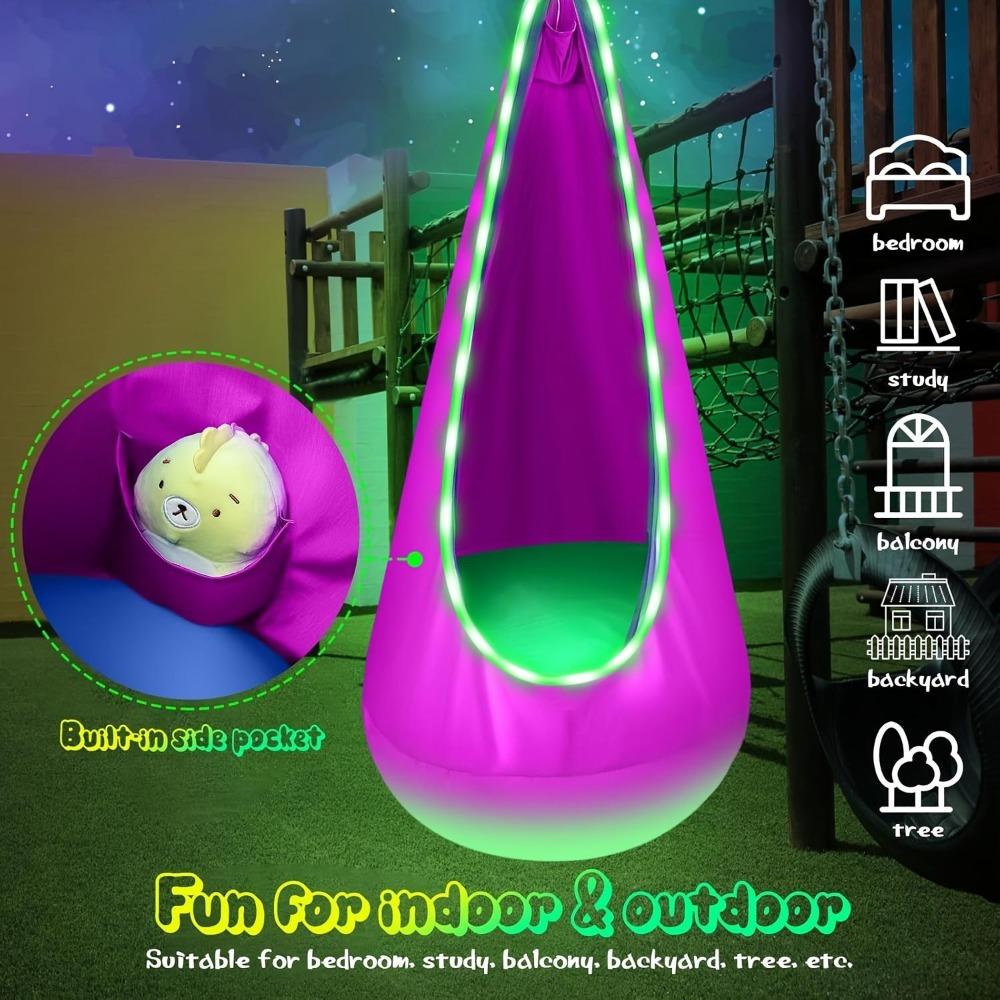 Portable Inflatable Hammock with Adjustable LED Light & Air Mattress ...