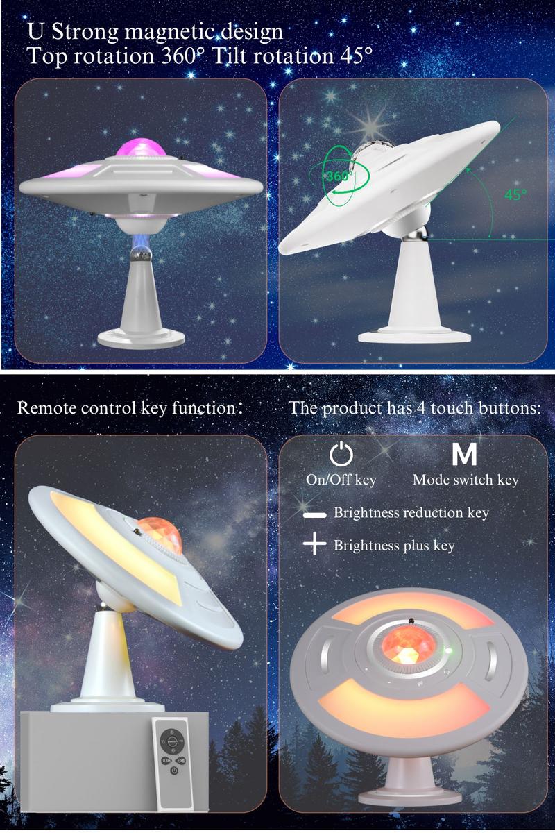 UFO Star Projector Galaxy Projector,With Timer, Remote Control ...