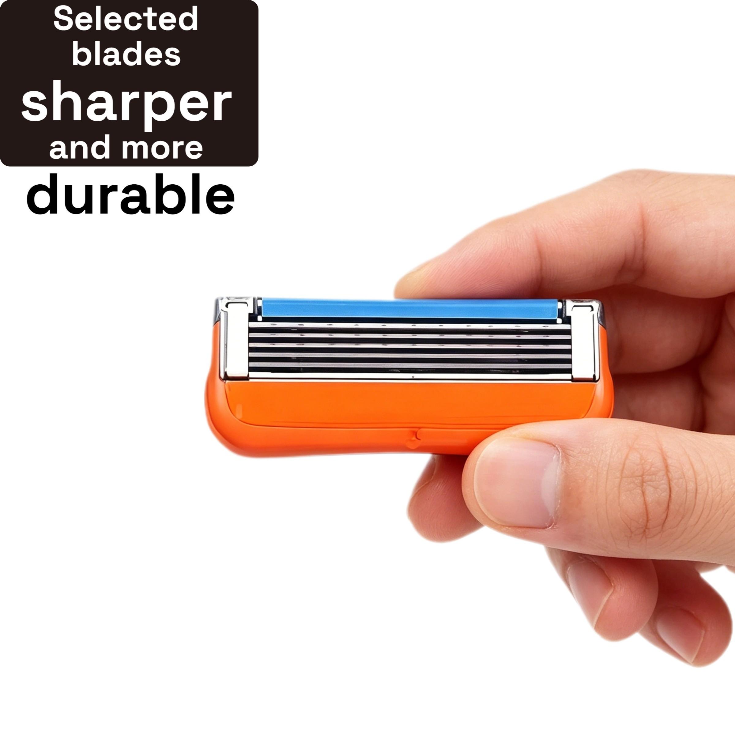 Men's razor set, 12/24 refill blades, 5-blade system, sealed packaging ...