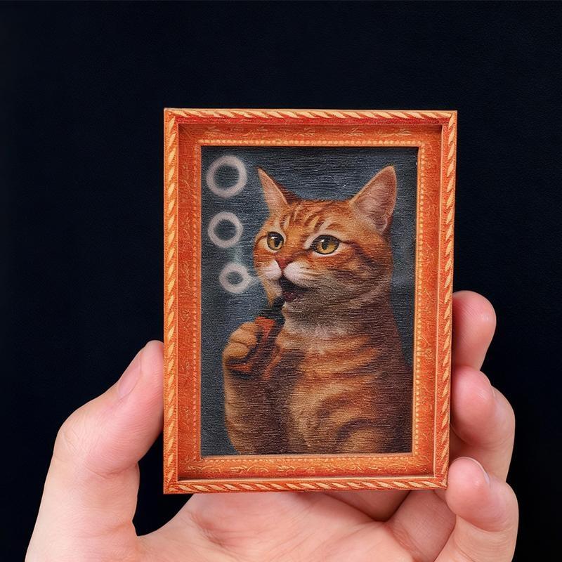 1pc Cute Cat Fridge Magnet, Wooden Refrigerator Magnet, Singing Orange ...