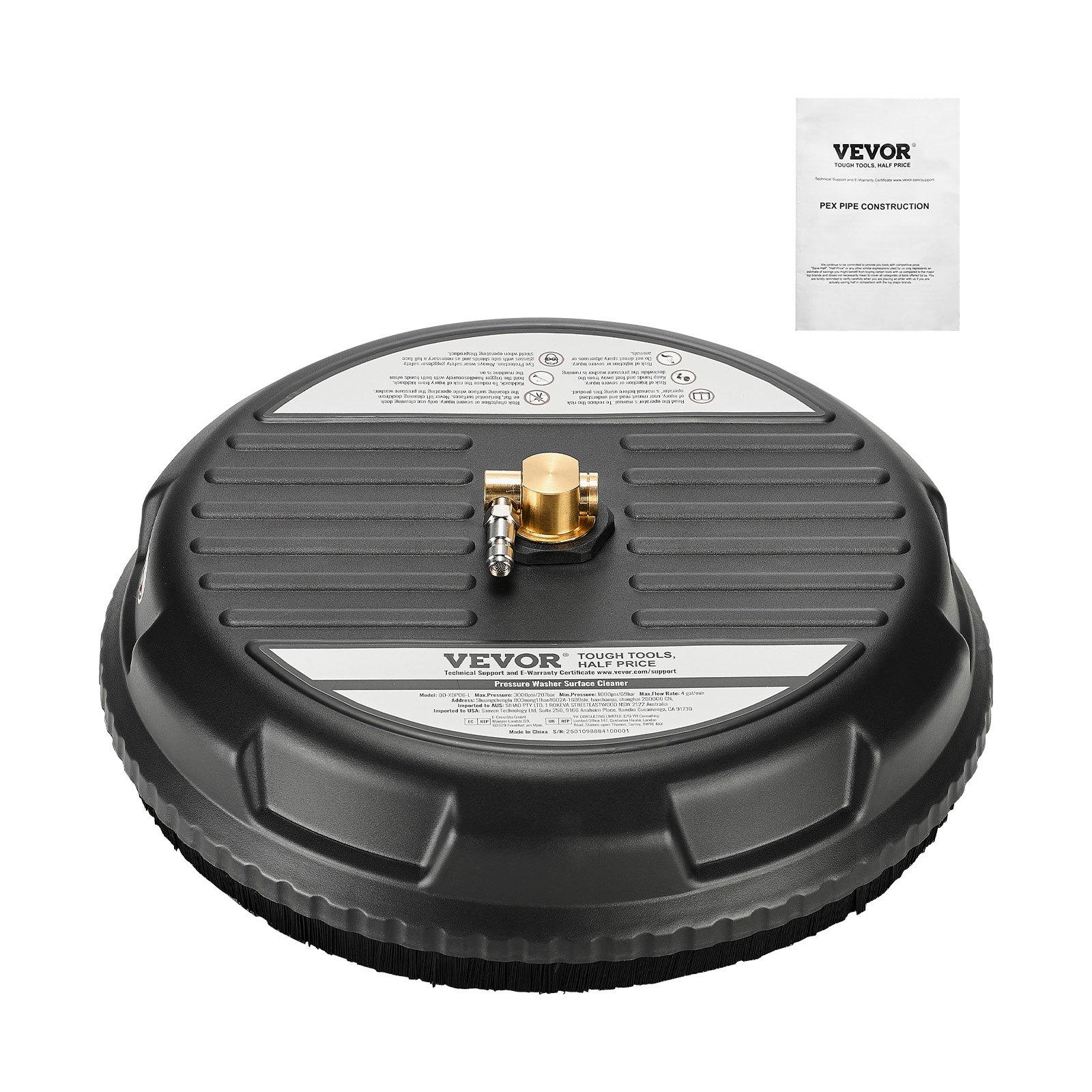 VEVOR 15 Pressure Washer Surface Cleaner, Plastic Pressure Washer ...