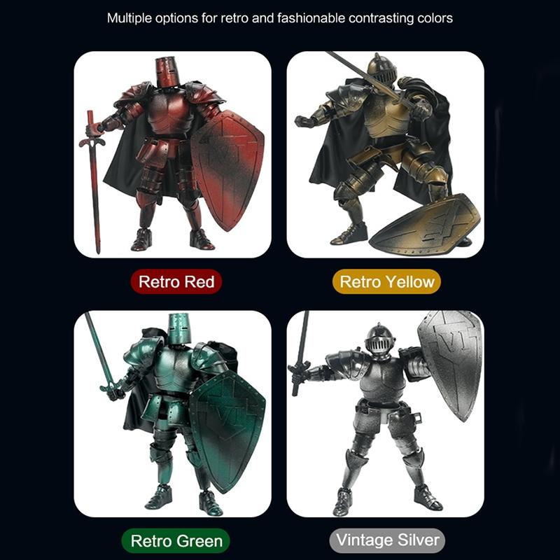 Medieval Knight Action Figure, Multi-joint Movable Knight Figure with ...