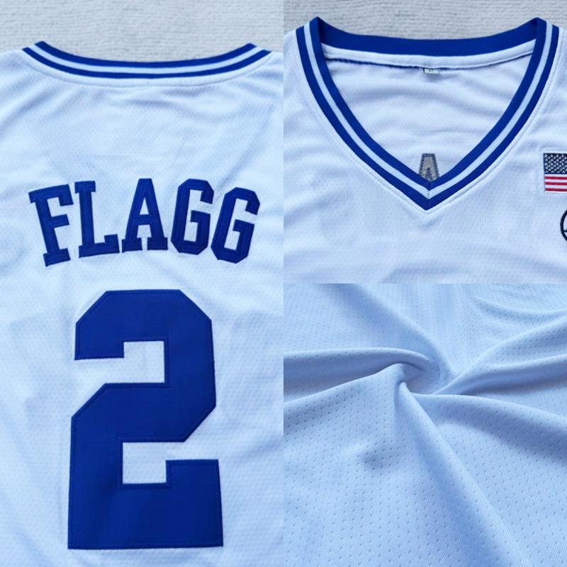 Men’s #2 Flagg Basketball Jerseys Embroidery Carry on the Blue Devil ...