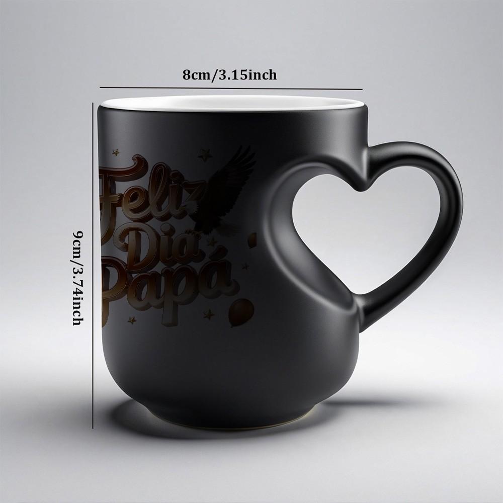 Magic Color Changing Coffee Mug, Heart Handle, Thermosensitive Ceramic ...