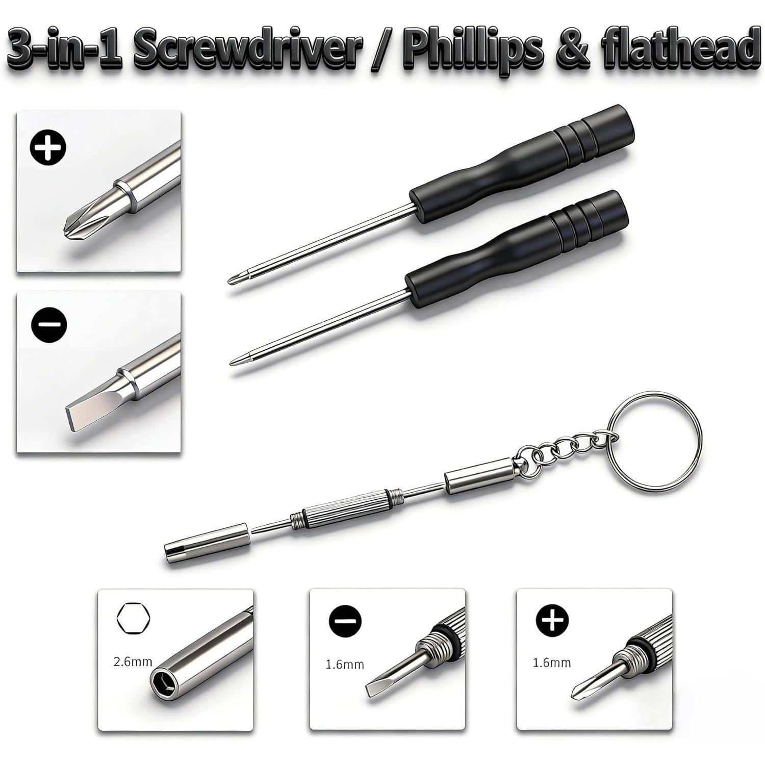 Eyeglass Repair Kit with Screws, 15 Types Screws for Eyeglasses - Frame ...