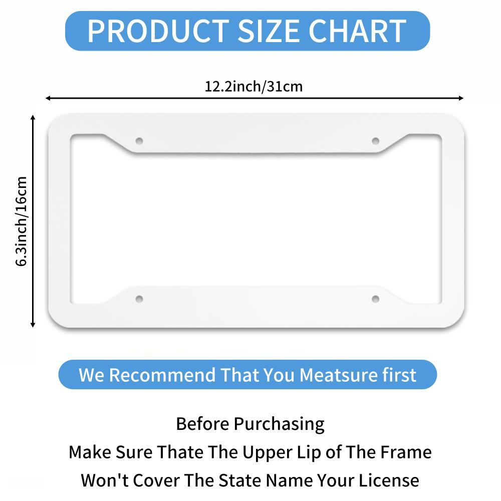 Small Orange Polka Dot 2-Pack Aluminum License Plate Frames, Universal ...
