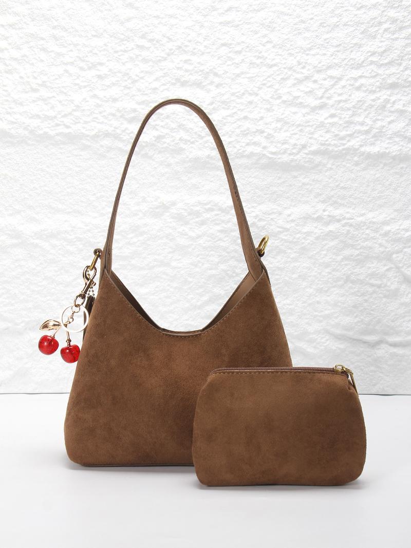 Melamine Suede Women's Vintage Crescent Tote Bag - TikTok Shop